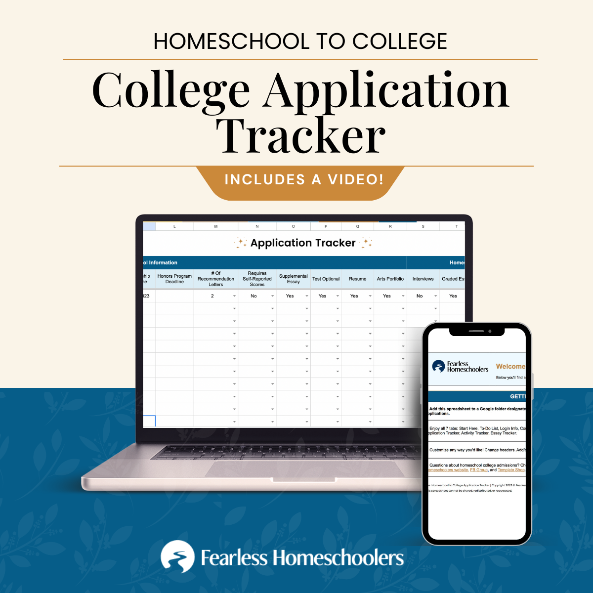 Homeschool to College Application Tracker – Fearless Homeschoolers