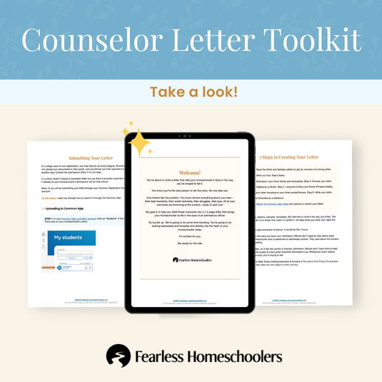 Homeschool Counselor Letter Template for College Applications ...