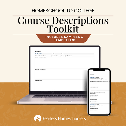 Homeschool Course Descriptions Templates for College Applications ...