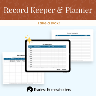 Homeschool High School Planner and Record Keeper – Fearless Homeschoolers