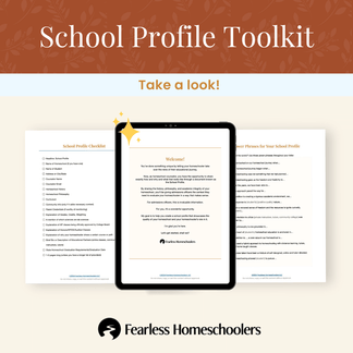 Homeschool School Profile Template for College Applications – Fearless ...